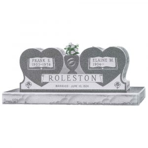 Upright Heart Shaped Headstones - Remembrance Memorials